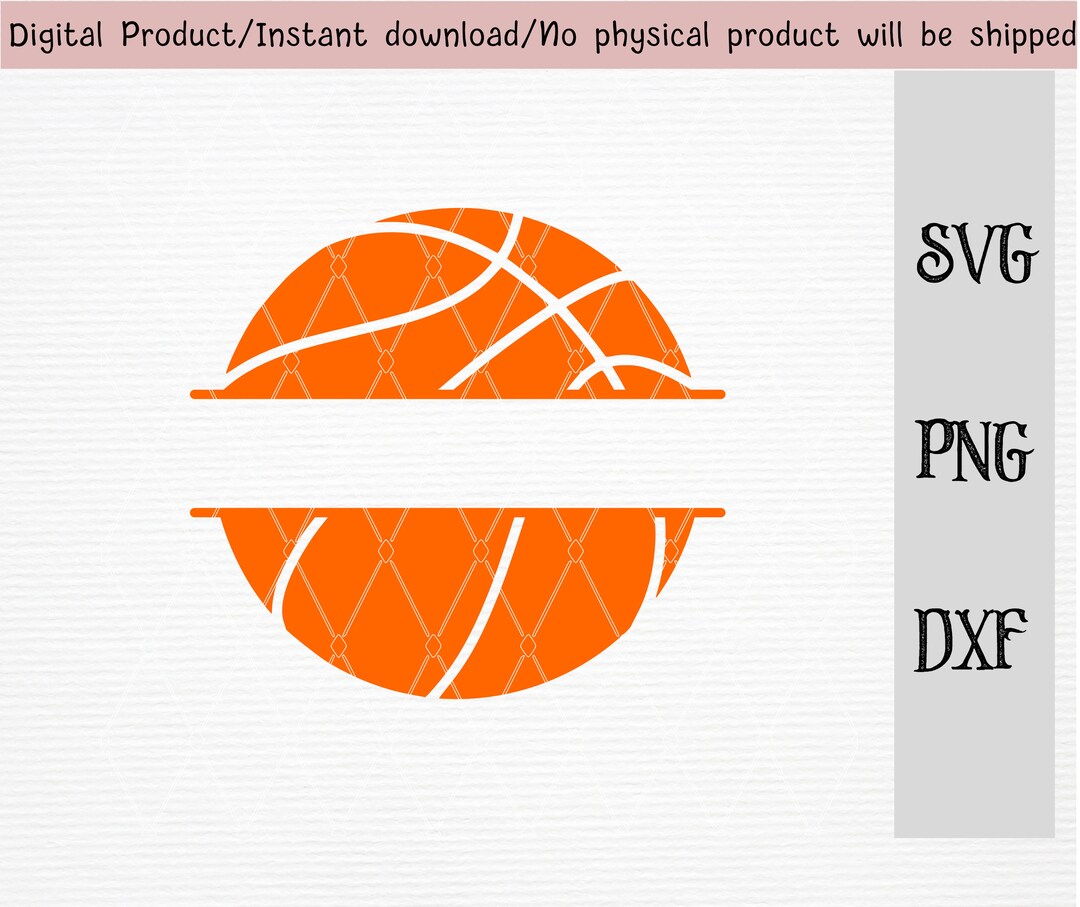 Split Orange Basketball SVG/PNG/DXF Files/orange Basketball Clipart ...