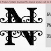 Split Capital Letter Monogram SVG/DXF/PNG Files/split Captital Letter H ...