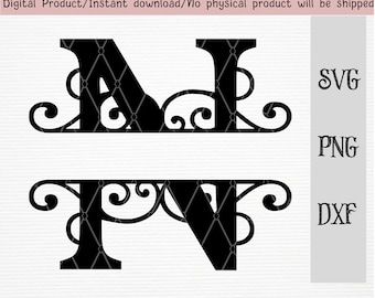 Split Capital Letter Monogram SVG/DXF/PNG Files/split Captital Letter C ...