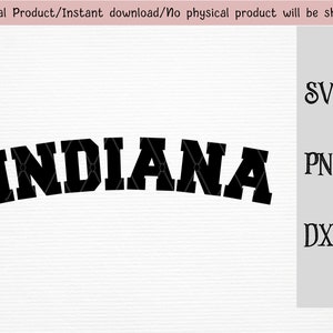 Indiana Svg/dxf/png Files/usa State Clipart/instant Download - Etsy