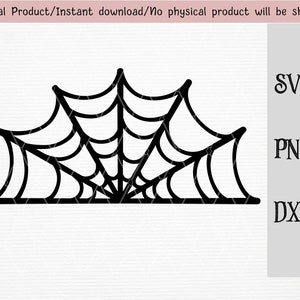 Half Spiderweb Svg/png/dxf Files/silhouette Cricut File/template ...