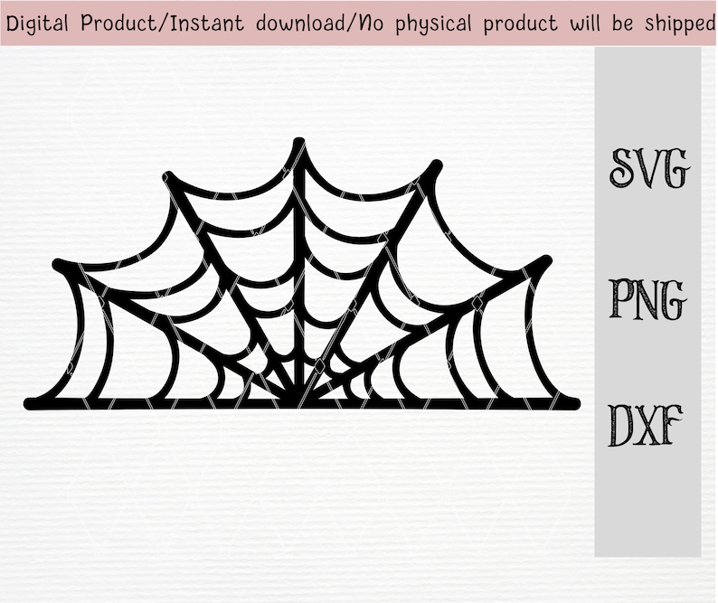 Half Spiderweb Svg/png/dxf Files/silhouette Cricut - Etsy