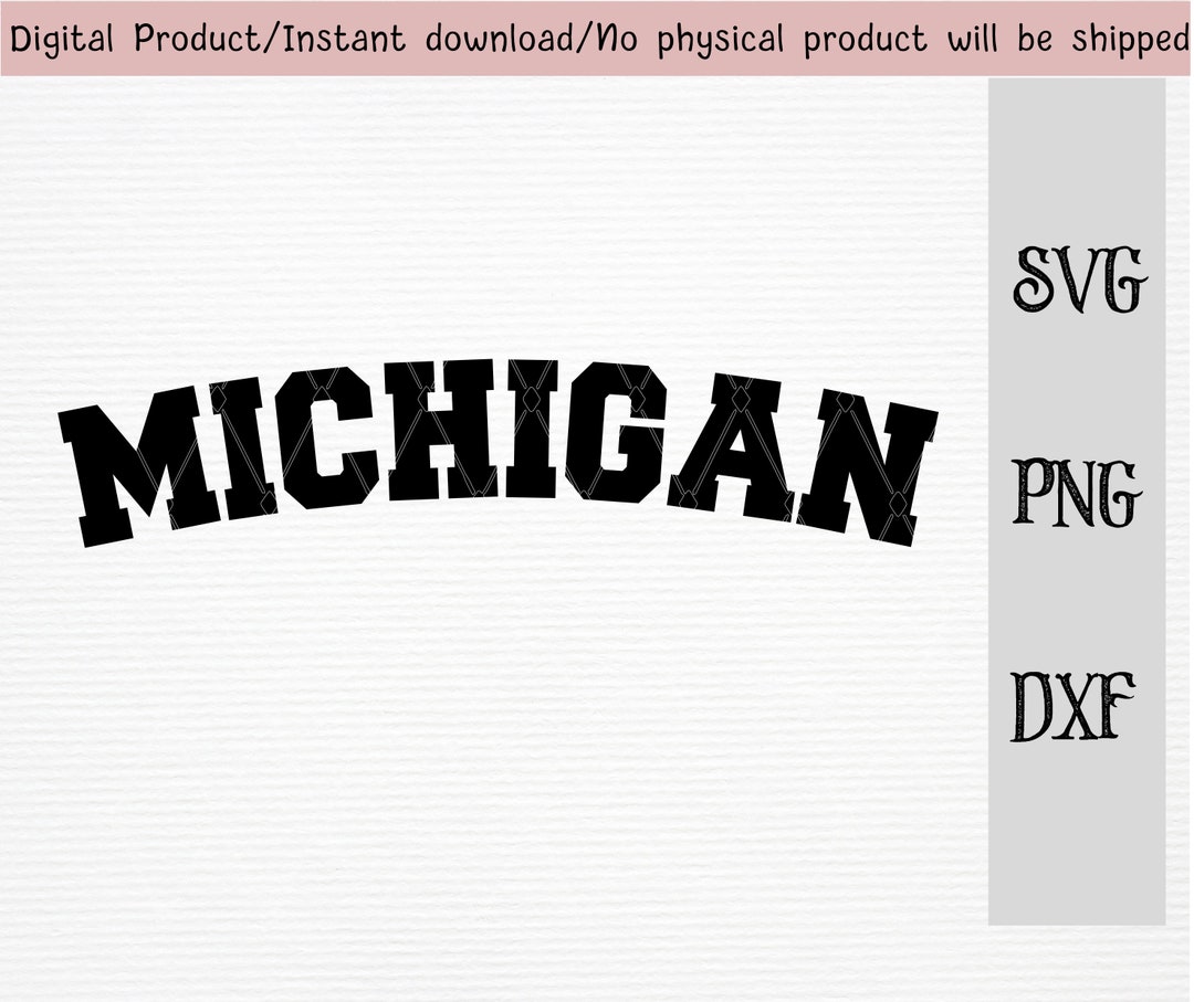 Michigan Svg/dxf/png Files/usa State Clipart/instant Download - Etsy