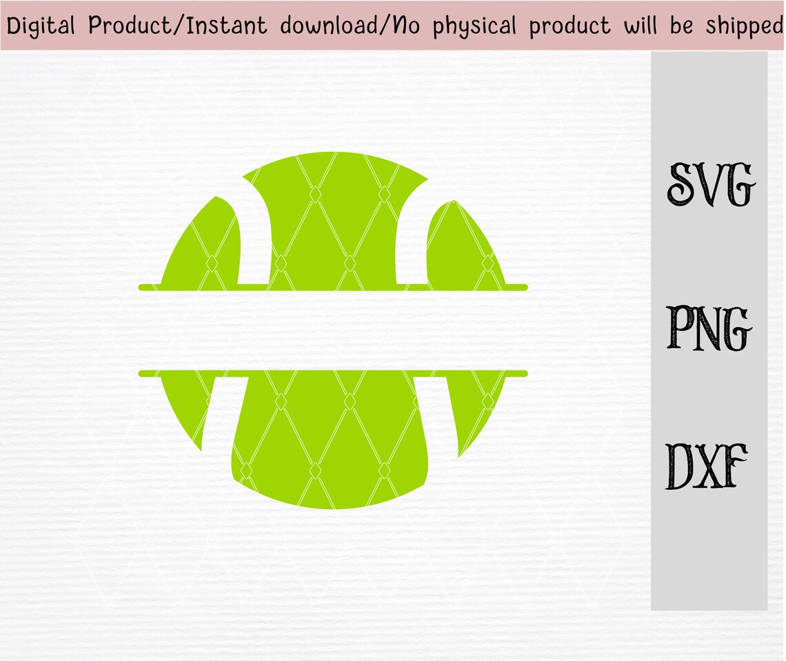 Split Tennis Ball SVG/PNG/DXF Files/ for Cricut/silhouette Machine/cut ...