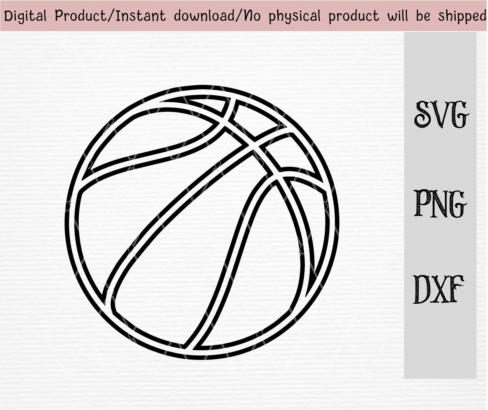 Basketball Outline SVG/PNG/DXF Files/silhouette Machine/cut File ...