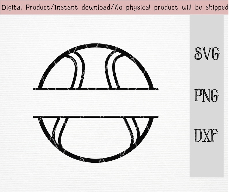Split Line Drawing Tennis Ball SVG/PNG/DXF Files/ Black Line - Etsy