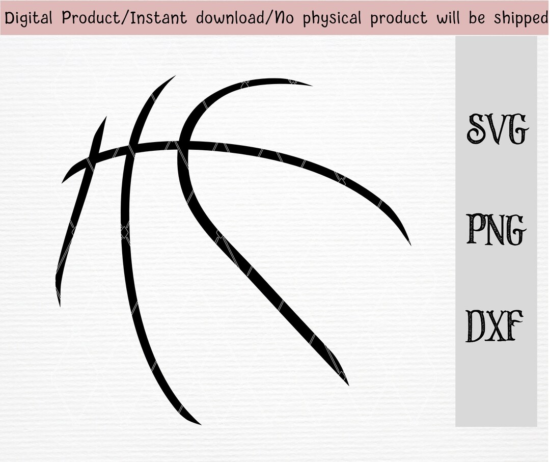 Solid Basketball Sketch Line/sport/svg/png/dxf Files/ for Cricut ...