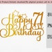 Happy 71st Birthday Cake Topper/birthday Cake Decoration Svg/dxf/png ...