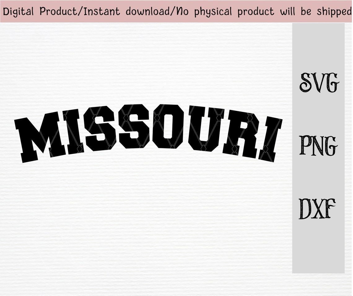 Missouri Svg/dxf/png Files/usa State Clipart/instant Download - Etsy