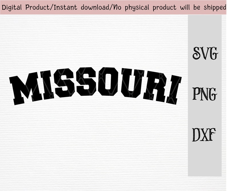 Missouri Svg/dxf/png Files/usa State Clipart/instant Download - Etsy