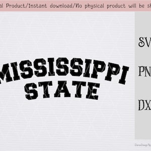 Mississippi State Svg/dxf/png Files/usa State Clipart/instant Download ...
