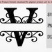 Split Capital Letter Monogram SVG/DXF/PNG Files/split Captital Letter V ...