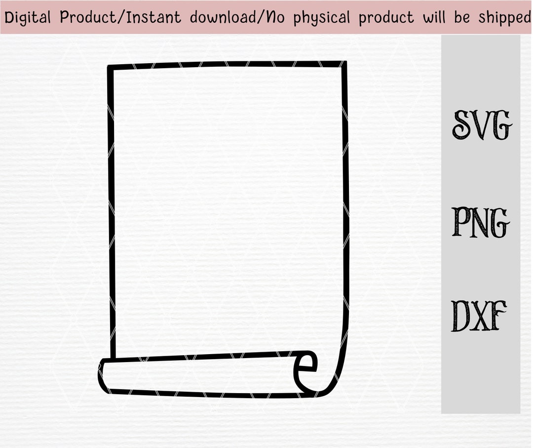 Scroll Svg/png/dxf Files/ Silhouette Cricut File/template Clipart/ready ...