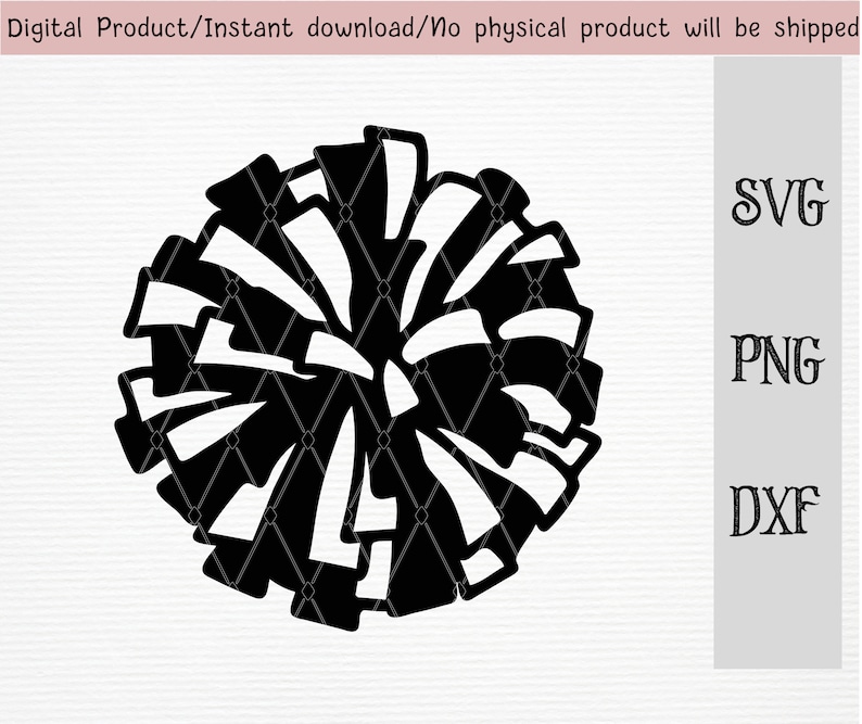 Pom Pom Svg/hand-drawn Cheerleading Pom Pom - Etsy