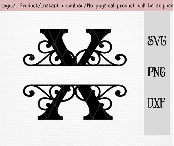 Split Capital Letter Monogram SVG/DXF/PNG Files/split Captital - Etsy
