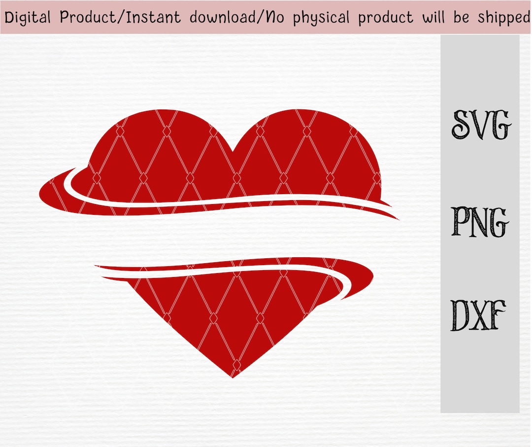 Split heart Svg / Png / Dxf files / for Cricut / silhouette - Etsy España