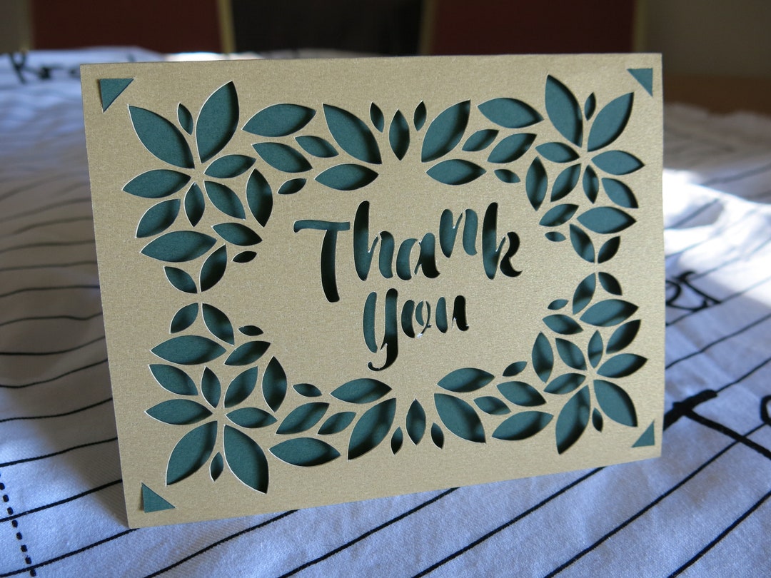 Original Thank You Card 8.5''*5.5'' Cut File/insert Card/greeting Card ...
