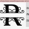 Split Capital Letter Monogram SVG/DXF/PNG Files/split Captital Letter M ...