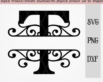 Split Capital Letter Monogram SVG/DXF/PNG Files/split Captital Letter C ...
