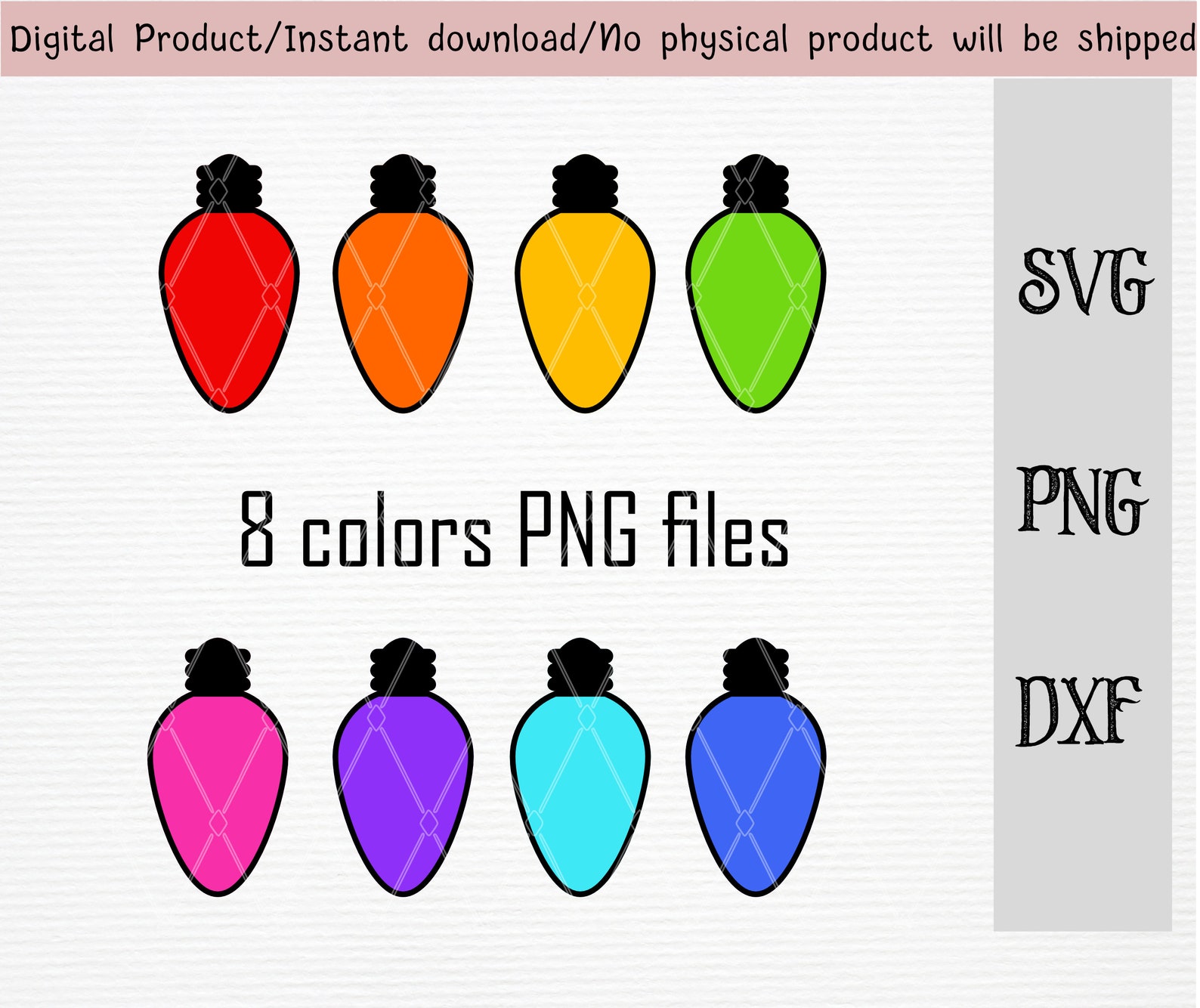 Christmas Light Bulb SVG/PNG/DXF Files/ for Cricut/silhouette - Etsy ...