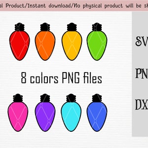 Christmas Light Bulb SVG/PNG/DXF Files/ for Cricut/silhouette Machine ...