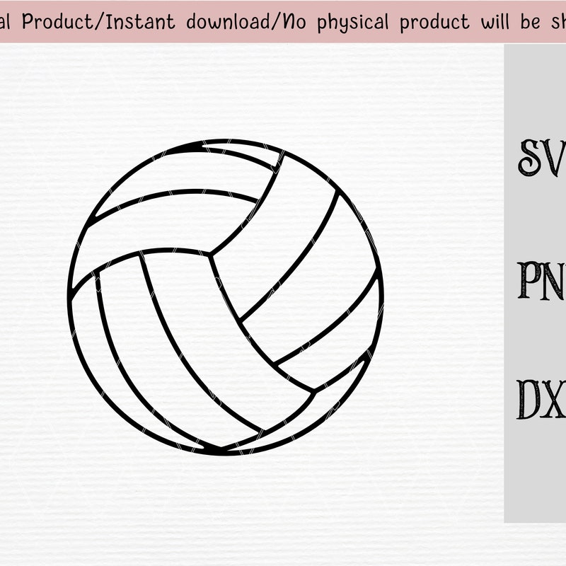 Volleyball Outline Png - Etsy
