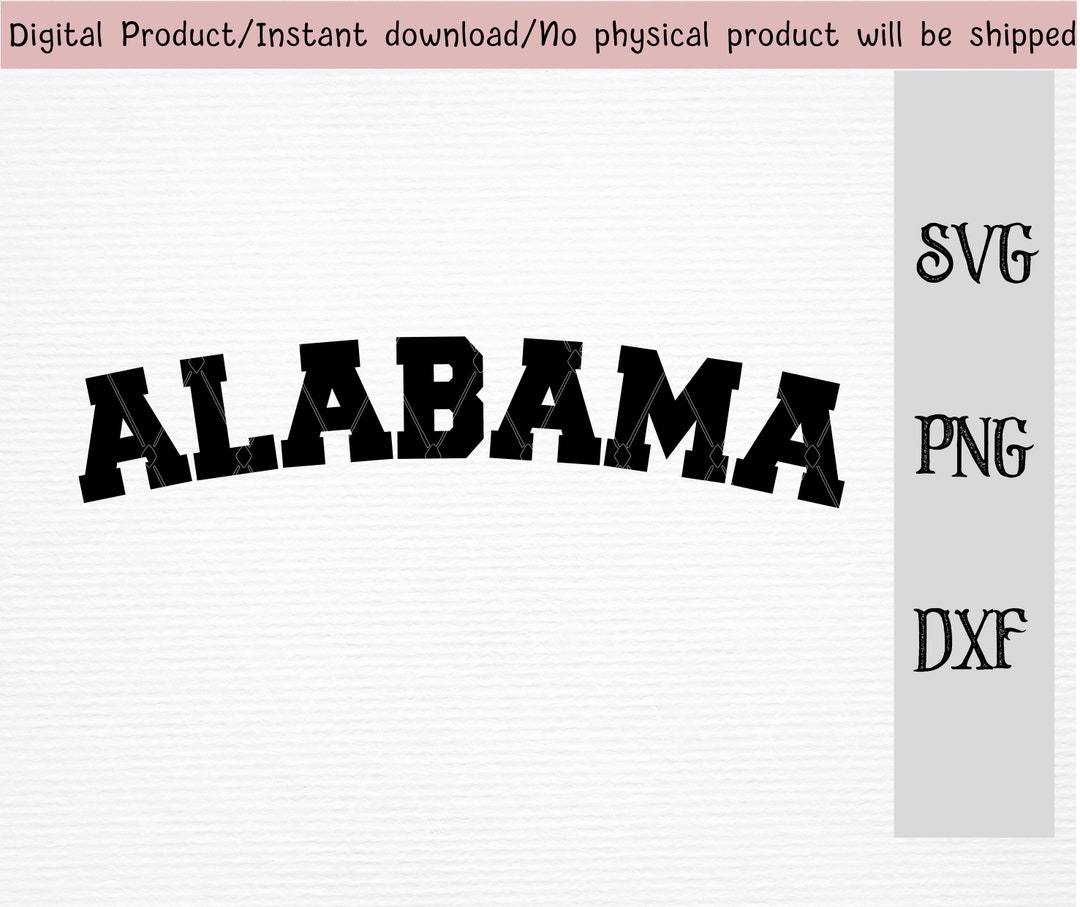 Alabama Svg/dxf/png Files/usa State Clipart/instant Download - Etsy