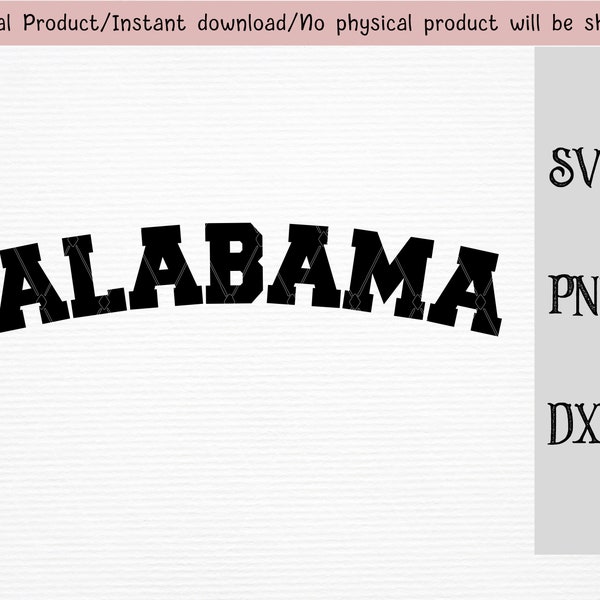 Alabama Svg - Etsy