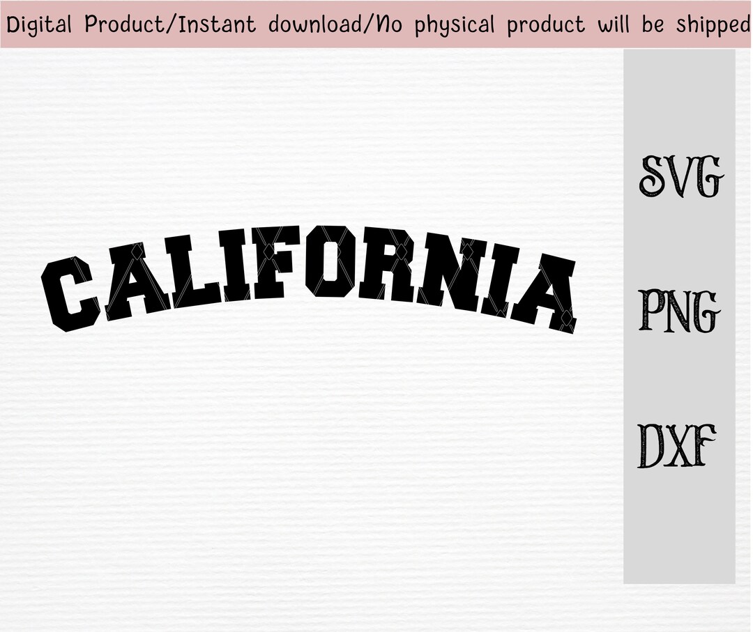 California Svg/dxf/png Files/usa State Clipart/instant Download - Etsy