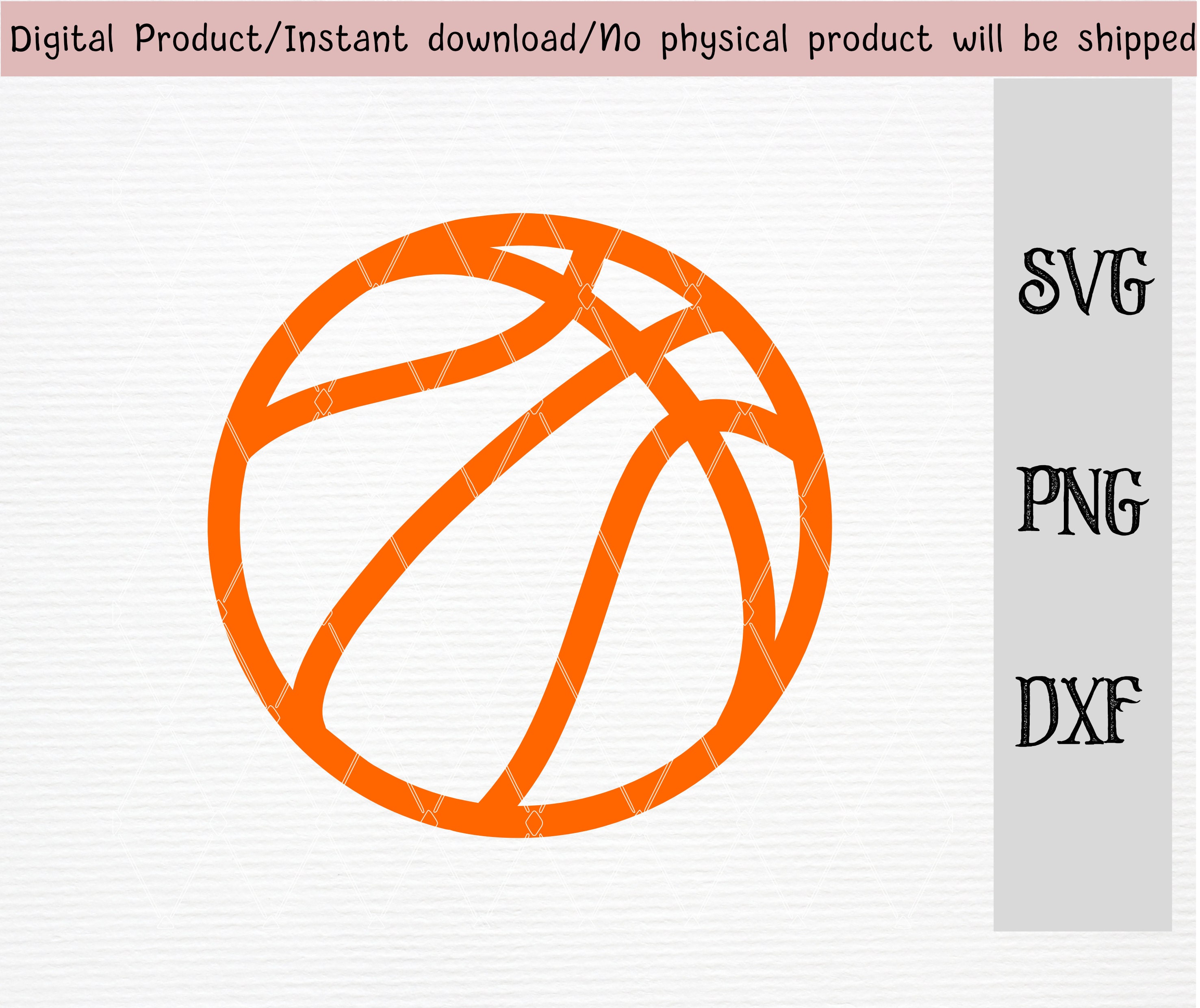 Line Drawing Basketball SVG/PNG/DXF Files/orange Basketball - Etsy