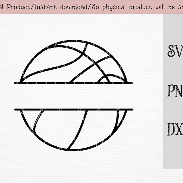 Split Basketball Svg - Etsy