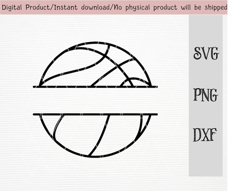 Split Line Drawing Basketball SVG/PNG/DXF Files/silhouette - Etsy