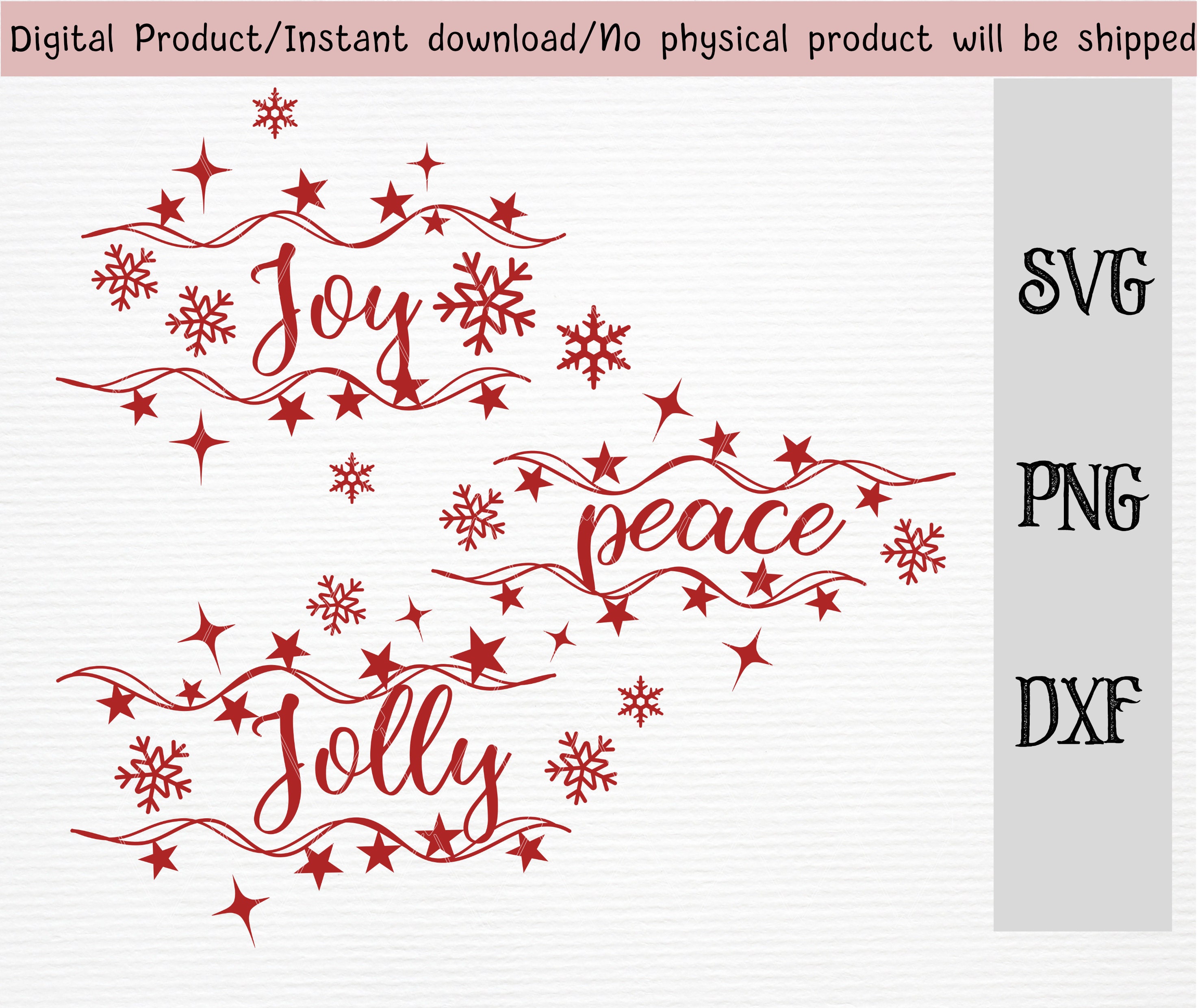 10 Christmas Magic Words Bundle SVG/DXF/PNG Files/holiday Words/love ...