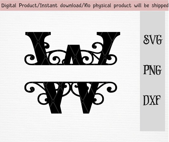 Split Capital Letter Monogram SVG/DXF/PNG Files/split Captital - Etsy