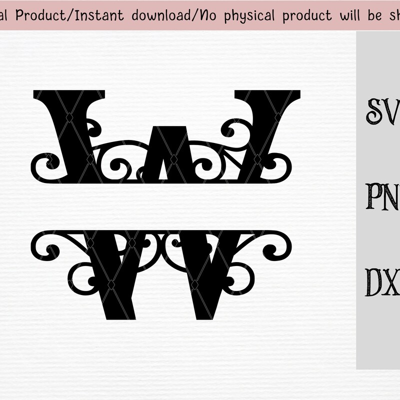 Letter W Monogram - Etsy