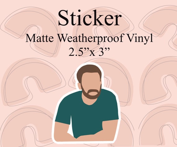 Minimalist Sticker / Chris Evans Sticker / Matte Vinyl Sticker | Etsy