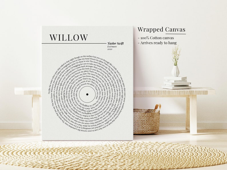 Record Lyrics Personalized Song Print Favorite Song Digital - Etsy