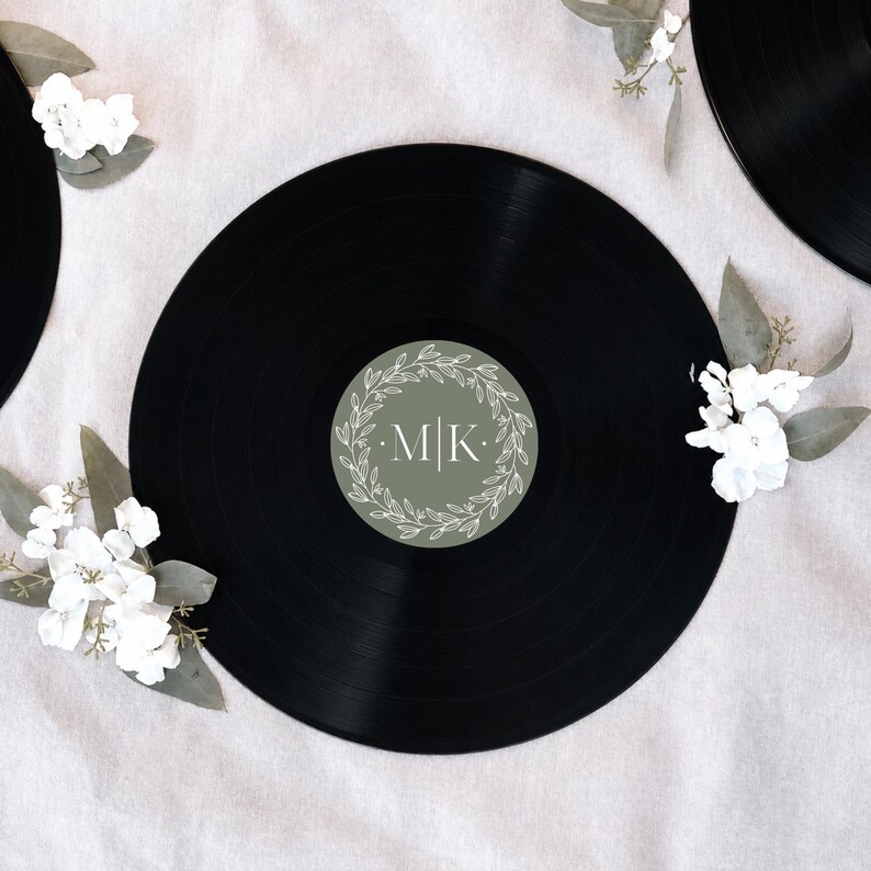 12 Inch Vinyl Record Label Sticker | Custom Personalized Weatherproof ...
