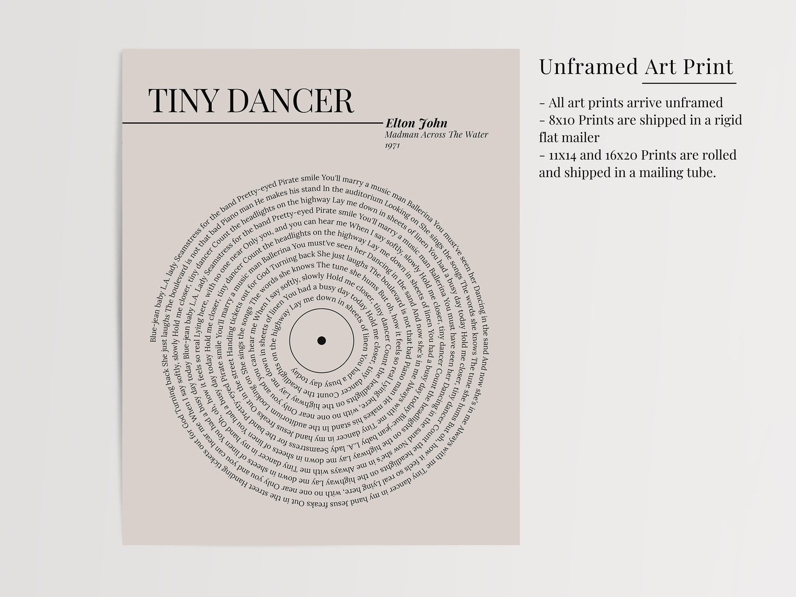 Record Lyrics Personalized Song Print Favorite Song Digital - Etsy