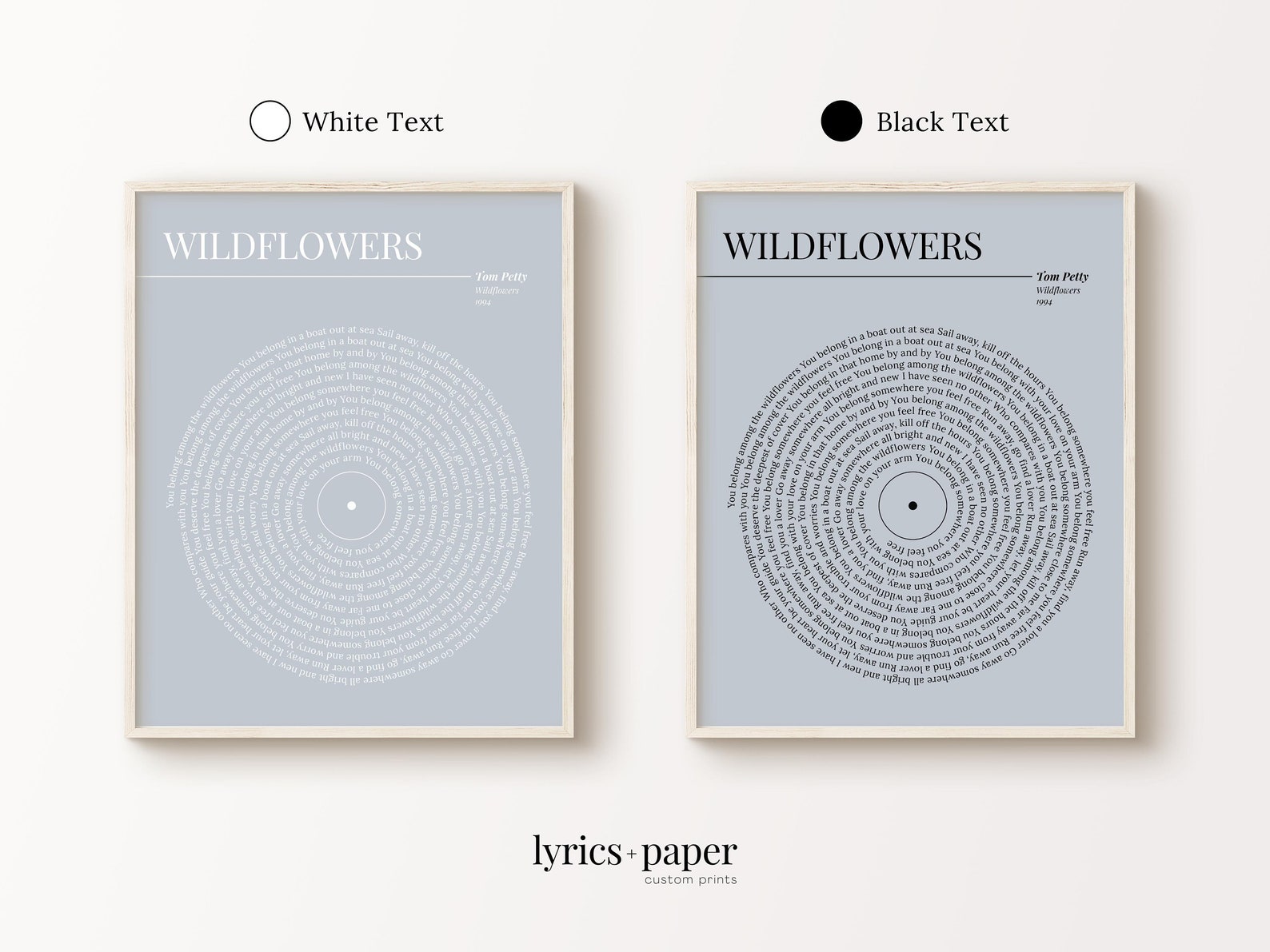 Record Lyrics Personalized Song Print Favorite Song Digital - Etsy