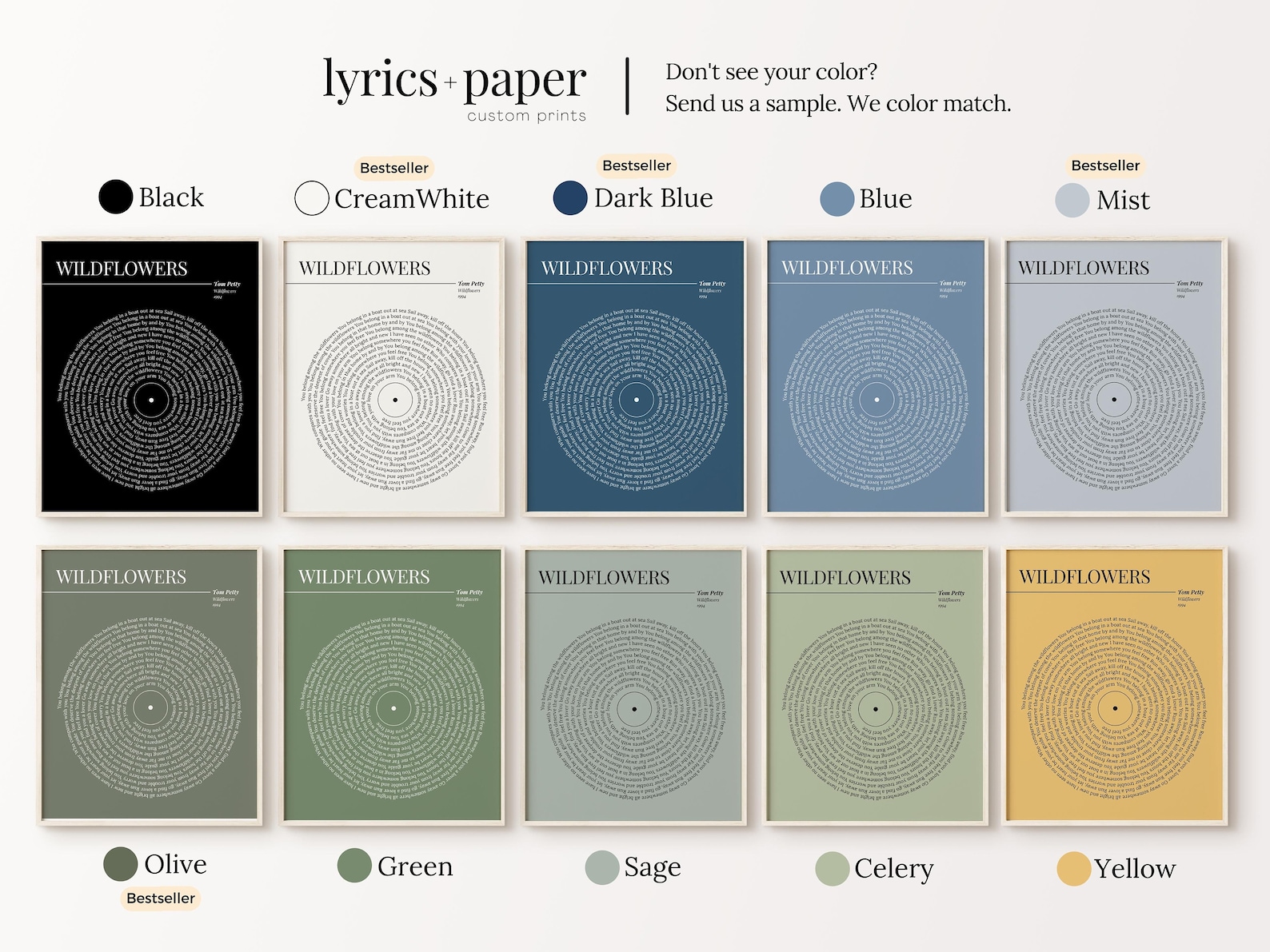 Record Lyrics Personalized Song Print Favorite Song Digital - Etsy