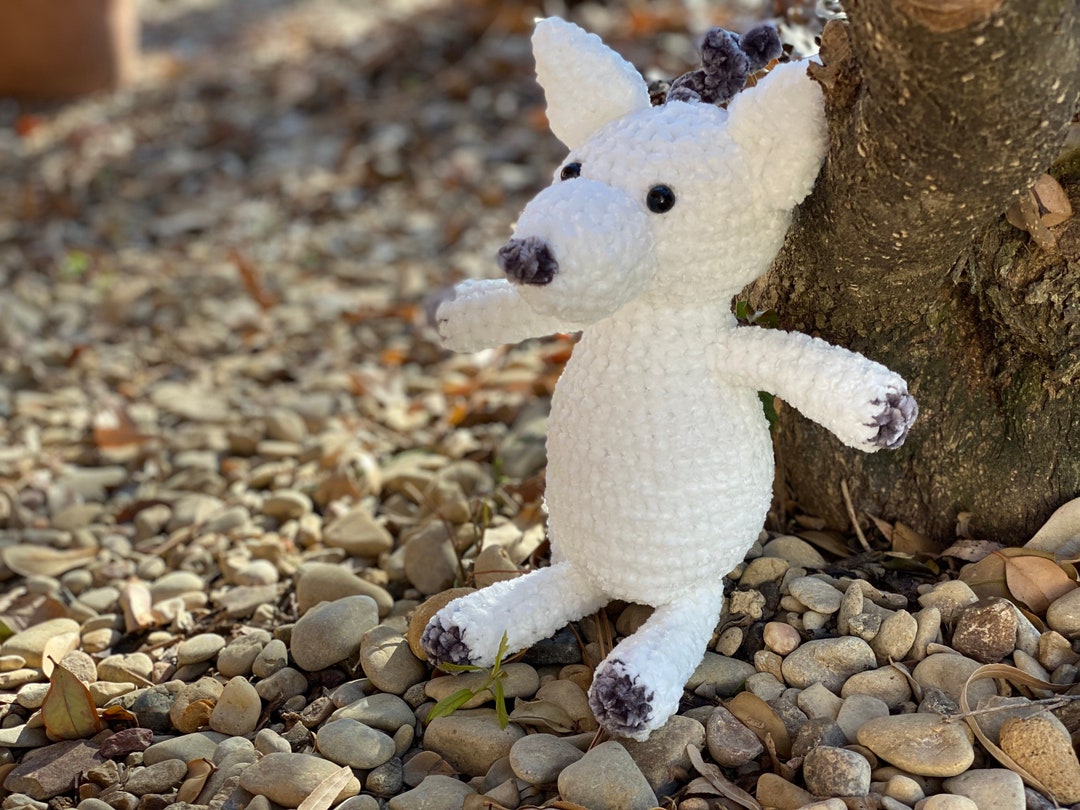 Grey the Velvet Hand Crocheted Arctic Fox - Etsy New Zealand