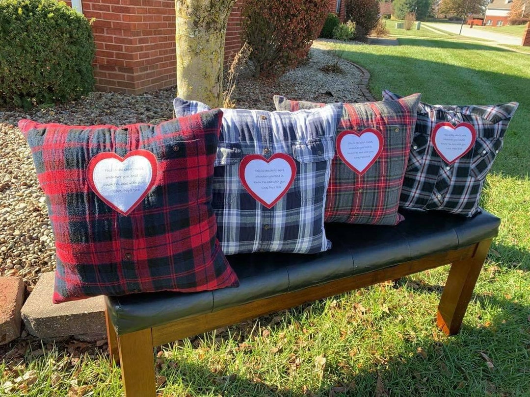Custom Memory T Shirt Pillow With Personalized Message Patch. Keepsake ...
