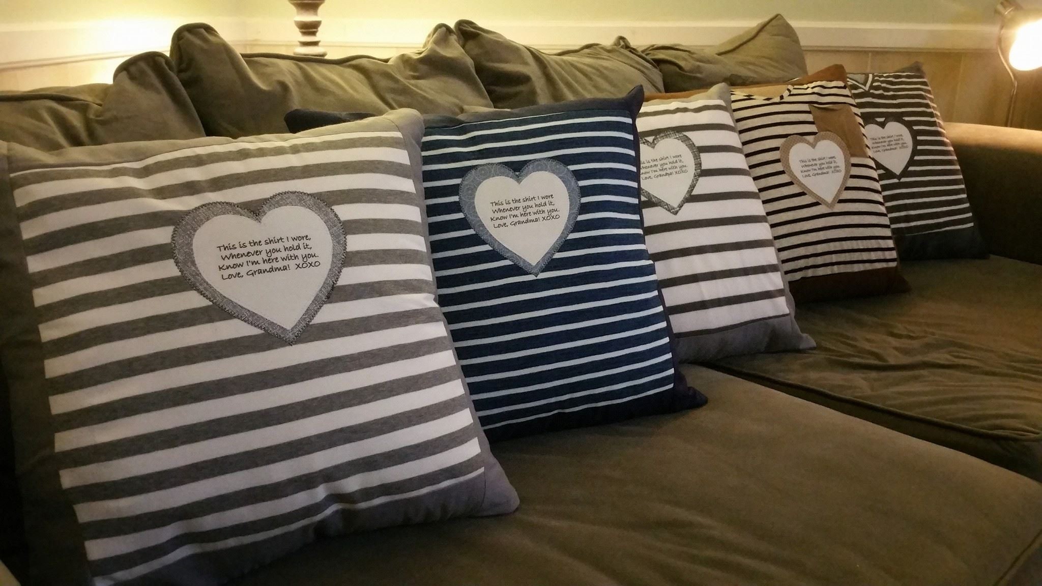 Custom Memory T Shirt Pillow With Personalized Message Patch. Keepsake ...