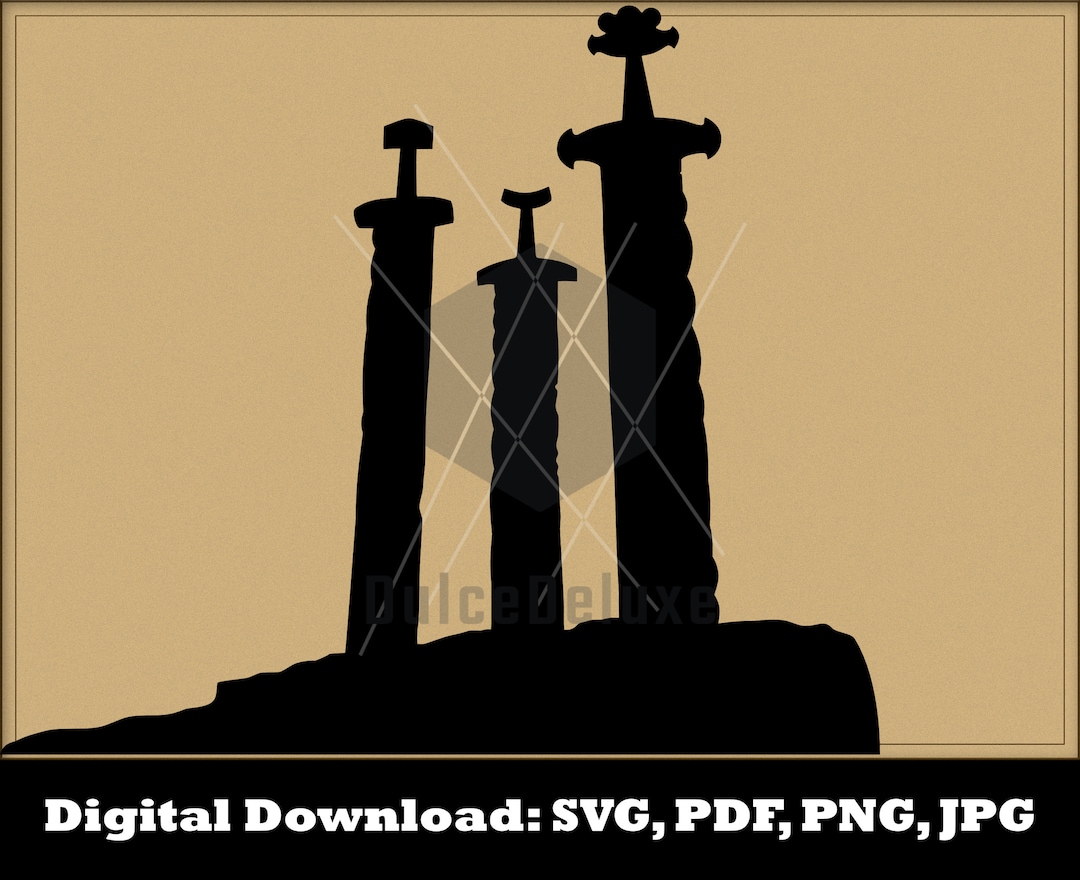 Sverd I Fjell Swords in Rock - Norway Viking Monument SVG - Viking ...