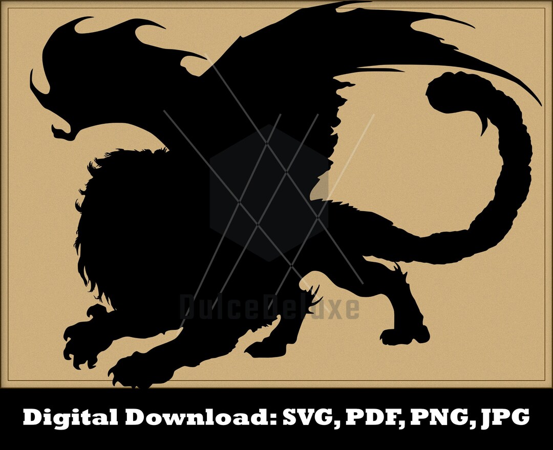 Manticore SVG dungeons and Dragons Mythical Creatures Monsters Beasts ...