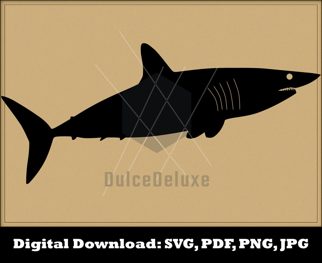 Mako Shark SVG - Mako Shark Cut Files for Silhouette - Mako Shark ...