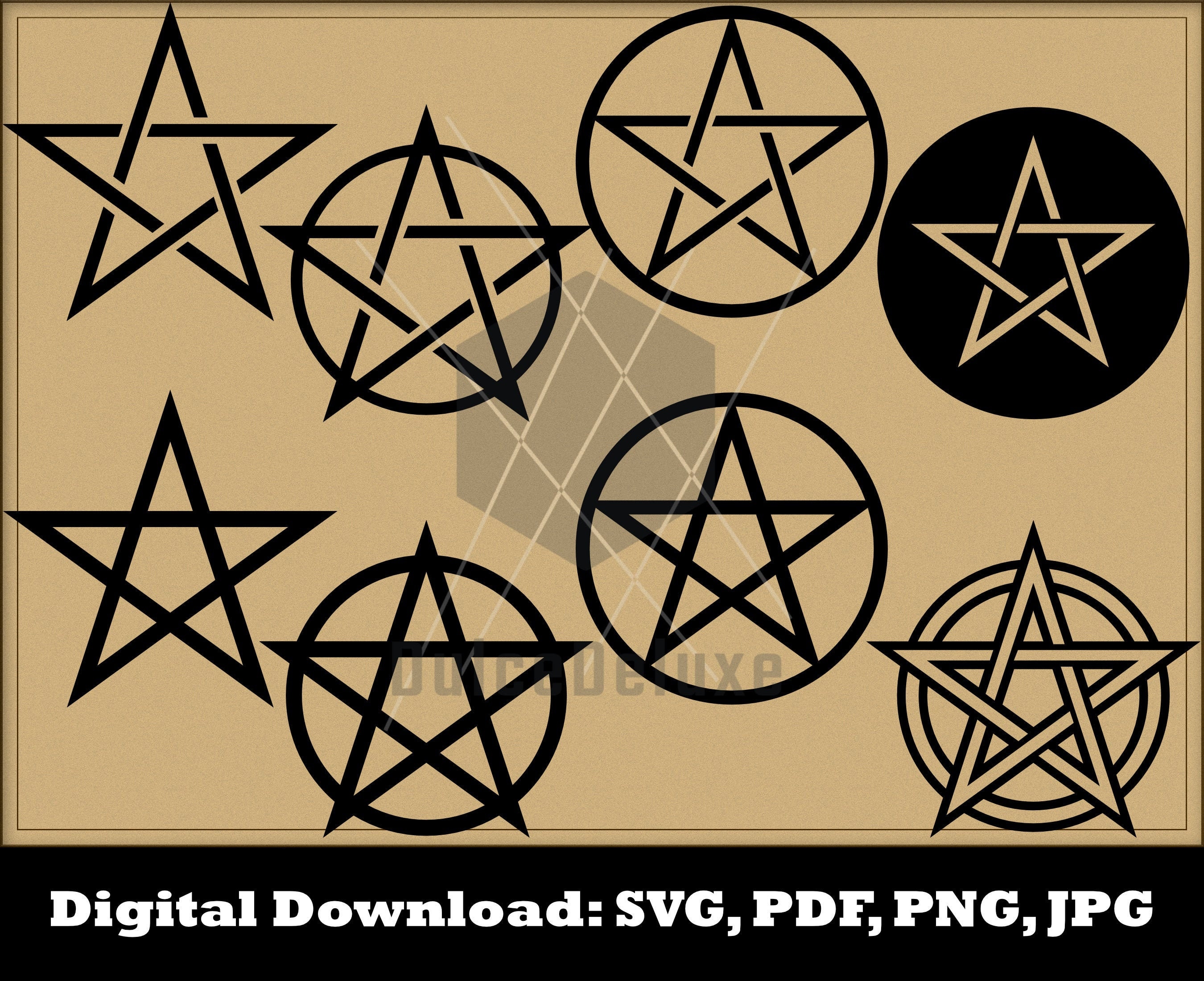 Pentagram SVG - Pentagram Silhouette - Pentagram Clipart - Pentagram ...