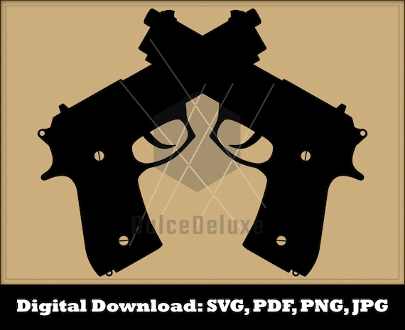 Crossed Pistols Silhouette