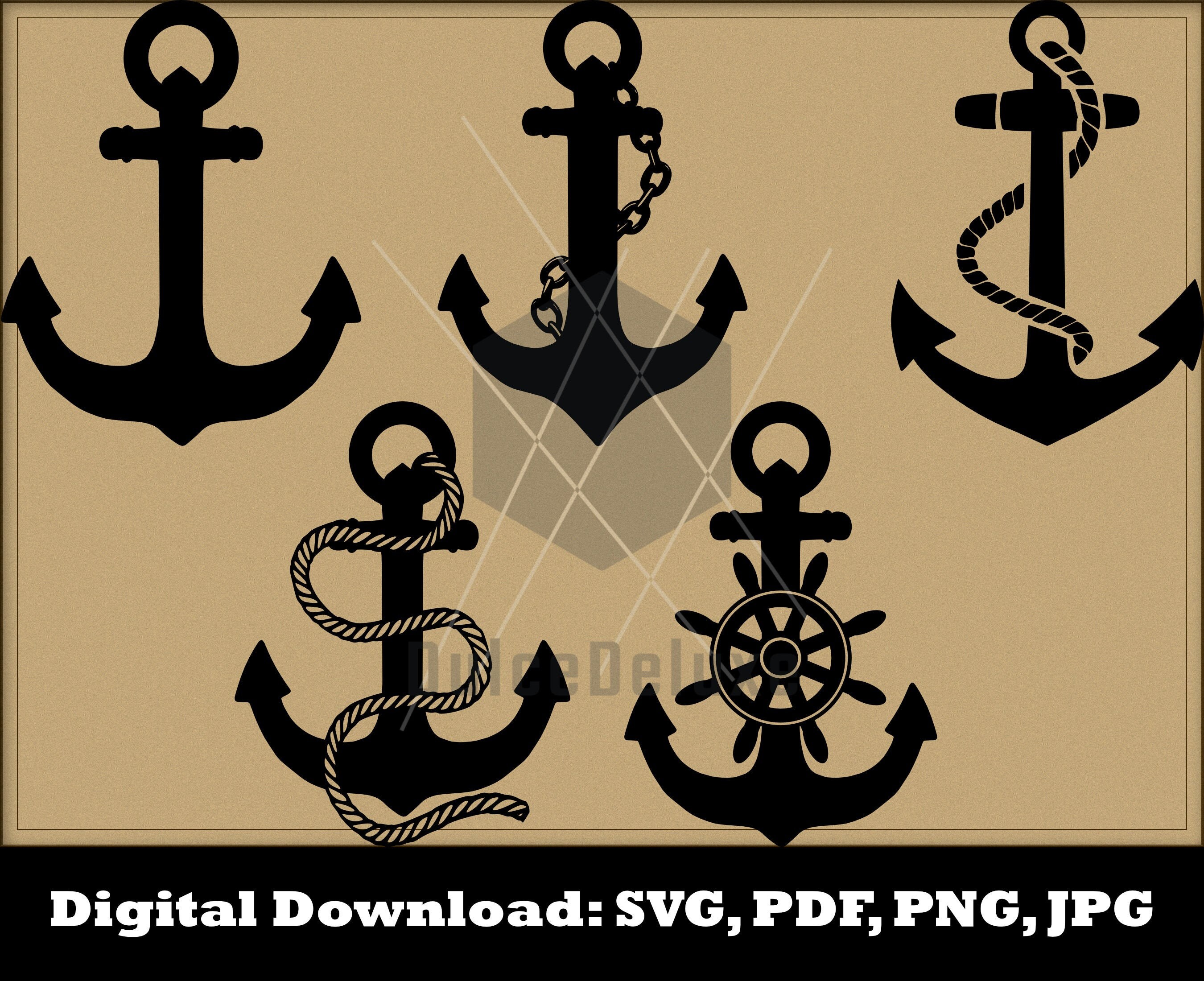 Anchors SVG - Anchors Silhouette - Anchors Clipart - Anchors Cut File ...